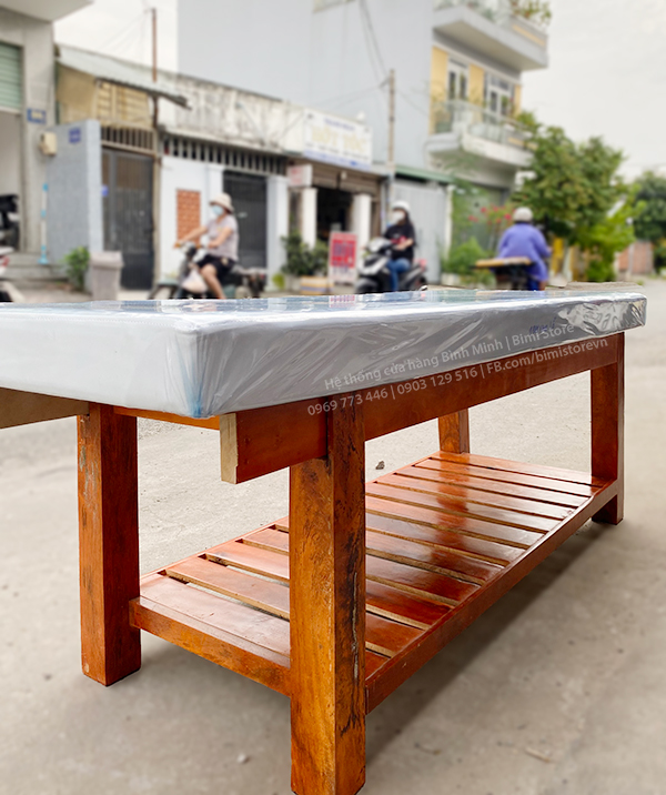 Giường massage spa gỗ tràm thụt đầu giá rẻ nhất